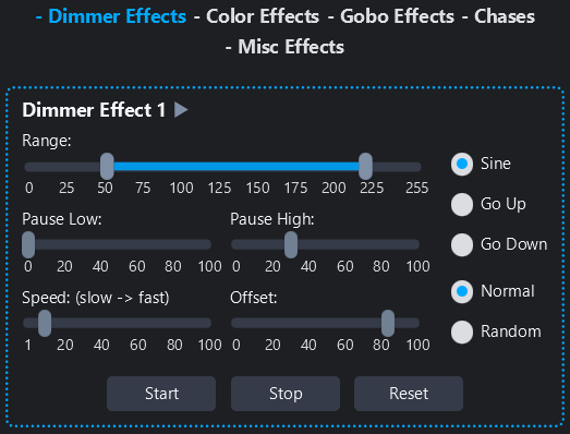 Simple DMX Controller – DMX Software Features
